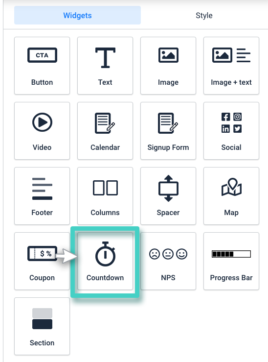 How To Use The Landing Page Countdown Widget MainBrainer